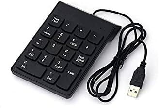 Wired USB Keypad, Slim Mini Number Pad,wired numeric keypad, 18 keys keypad, thin keypad